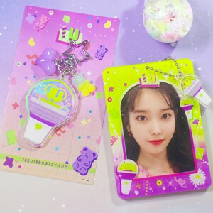 Kpop IU Acrylic Keychains (holographic) - IU Keyrings - IU Phone Charms ...