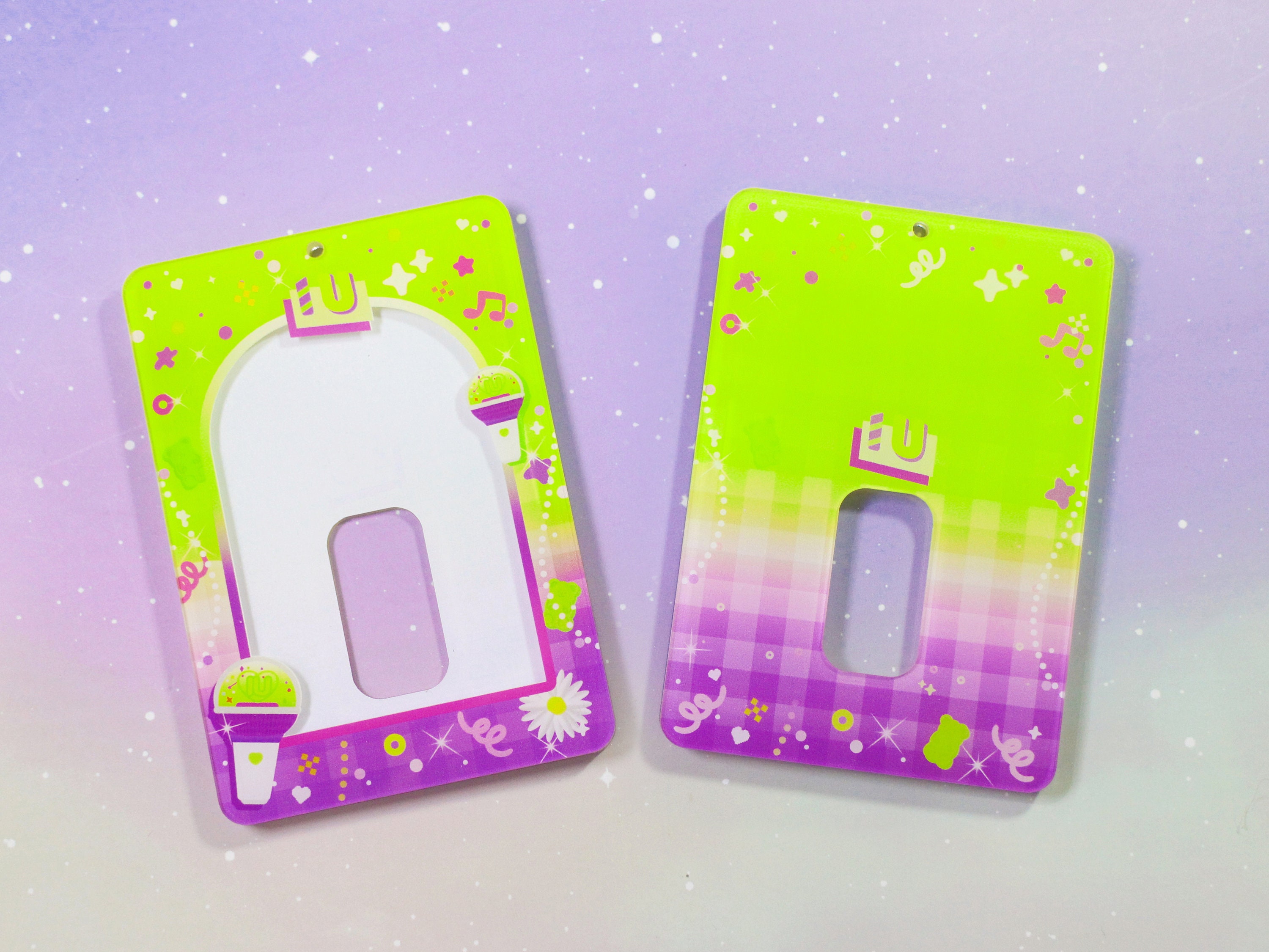 K-pop IU Acrylic Photocard Holder & Acrylic Keychains (holographic) - Etsy