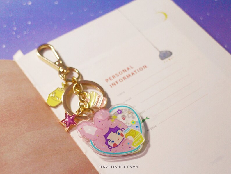 JUNGKOOK Keychain / Bts Acrylic Key Ring Bunny Kookie for - Etsy
