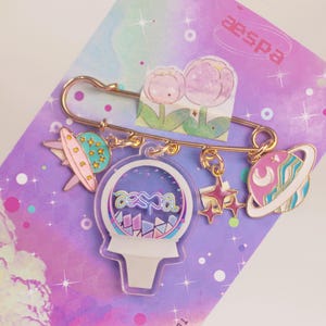 Aespa Pins - Supernova Themed Brooch - Winter | Karina | Giselle ...