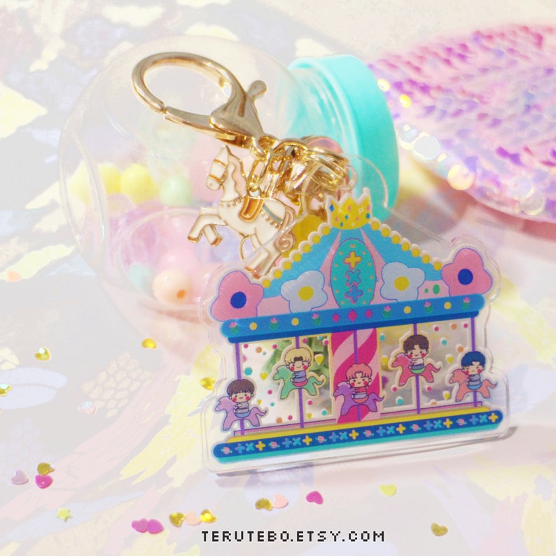 Kpop Keychain / Lightstick Keychain Acrylic merry Go Round - Etsy