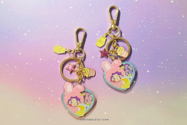 JUNGKOOK Keychain / Bts Acrylic Key Ring Bunny Kookie for - Etsy