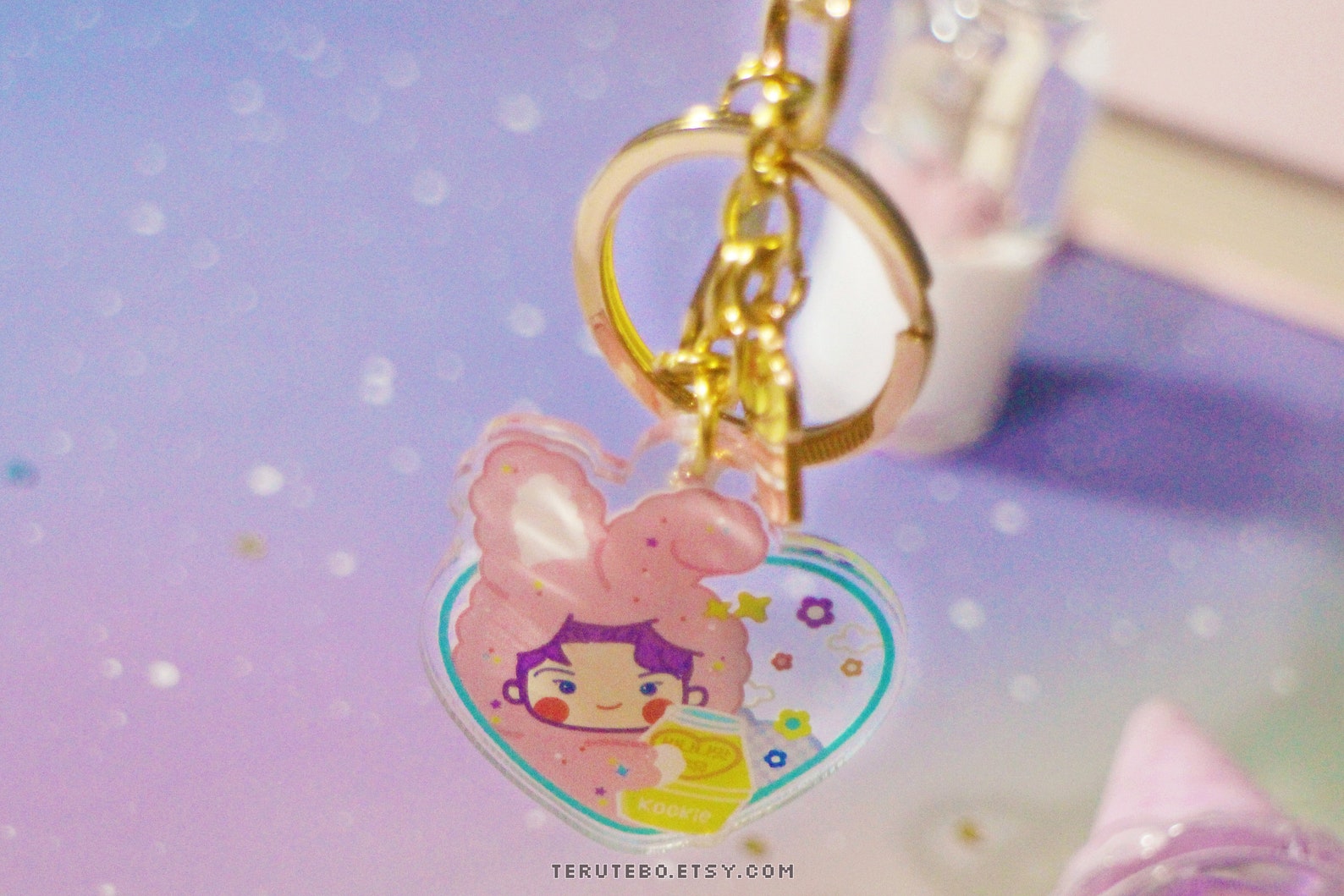 JUNGKOOK Keychain / Bts Acrylic Key Ring Bunny Kookie for - Etsy
