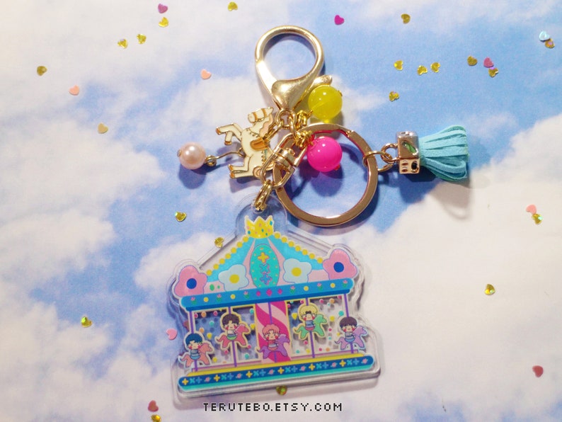 Kpop Keychain / Lightstick Keychain Acrylic merry Go Round - Etsy