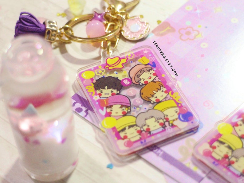 BTS Keychains Butter BTS Keychain Group Festa / Chibi | Etsy