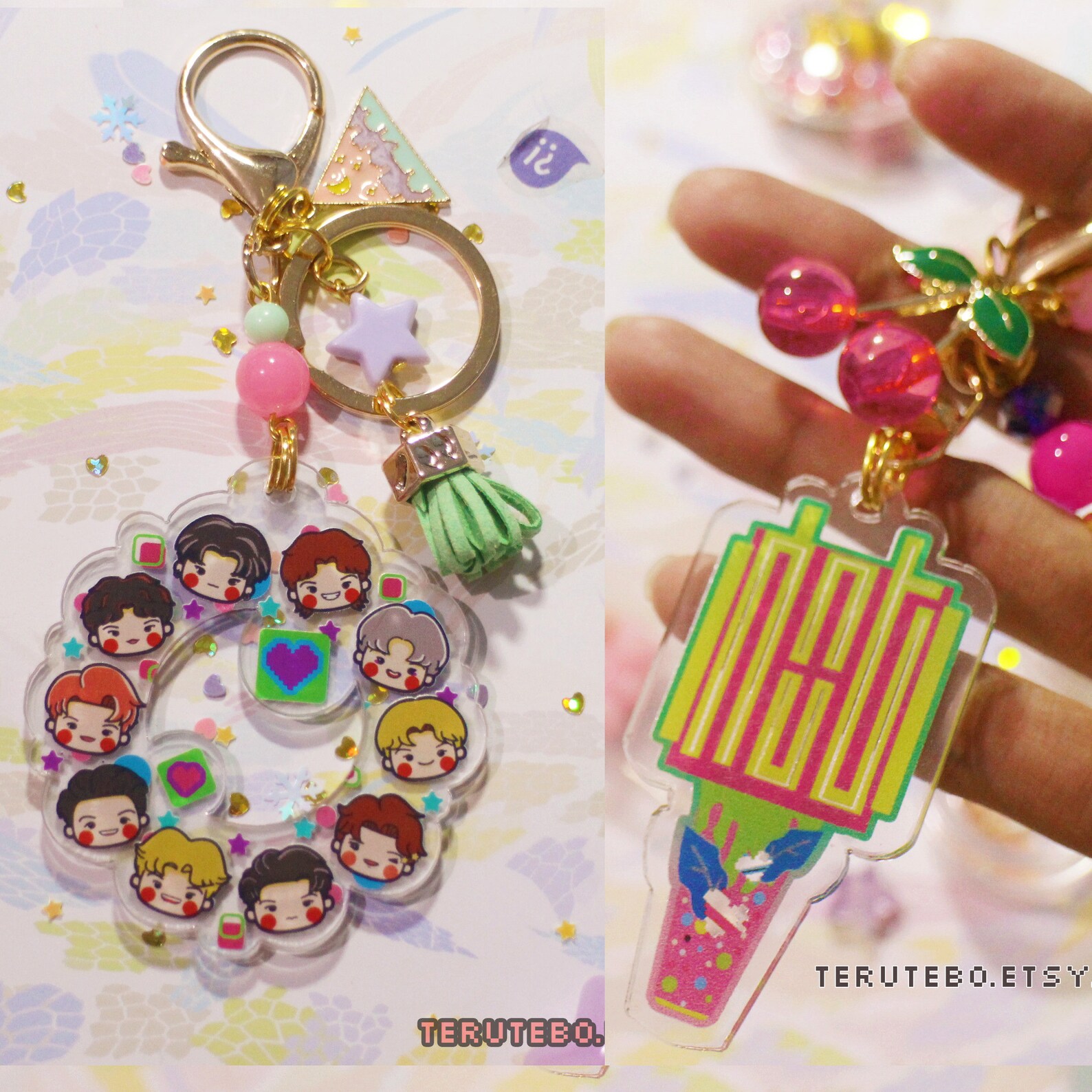 NCT keychains / nct lightstick charms nct127 nct dream | Etsy