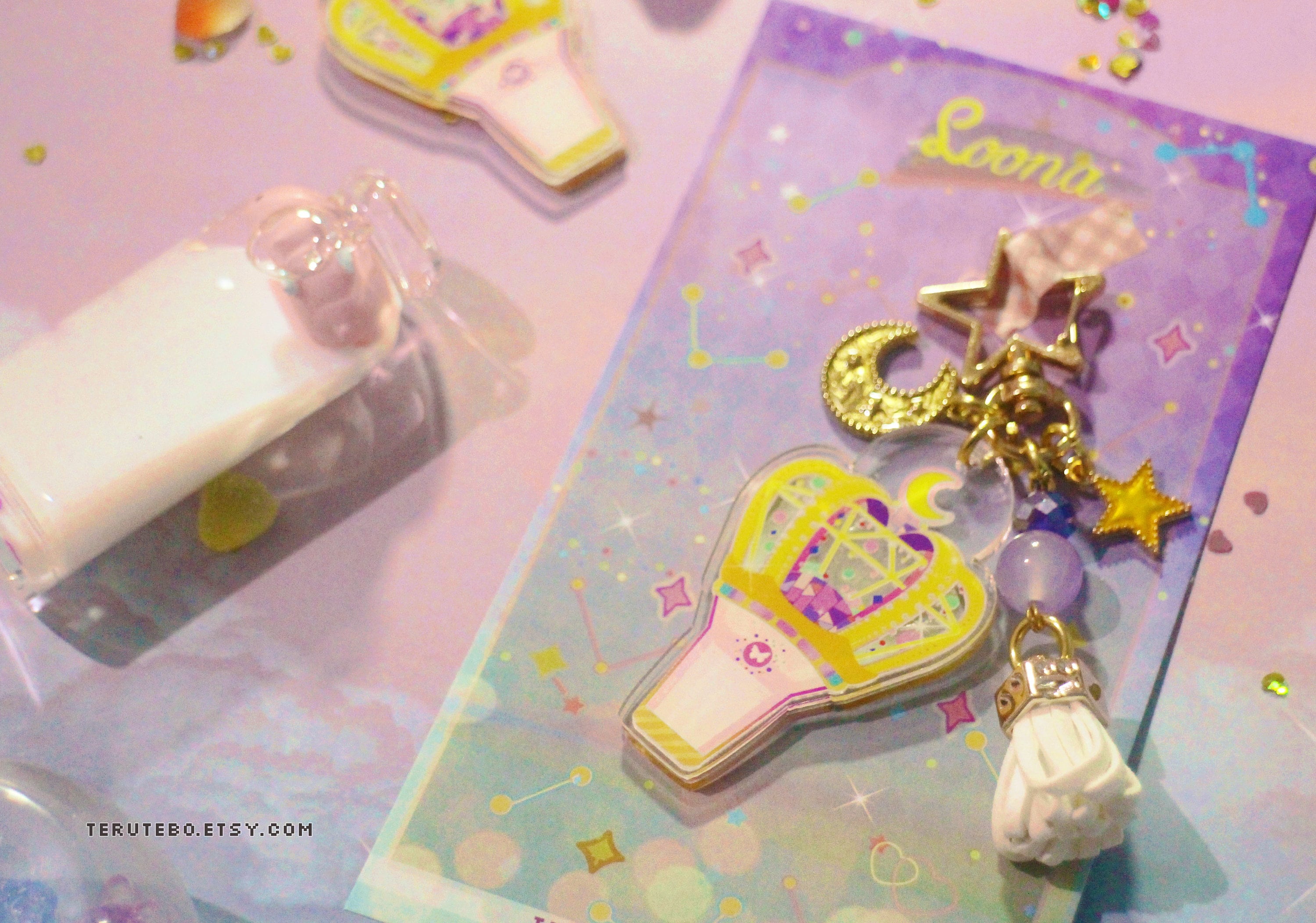 LOONA keychain / loona lightstick keychain | Etsy