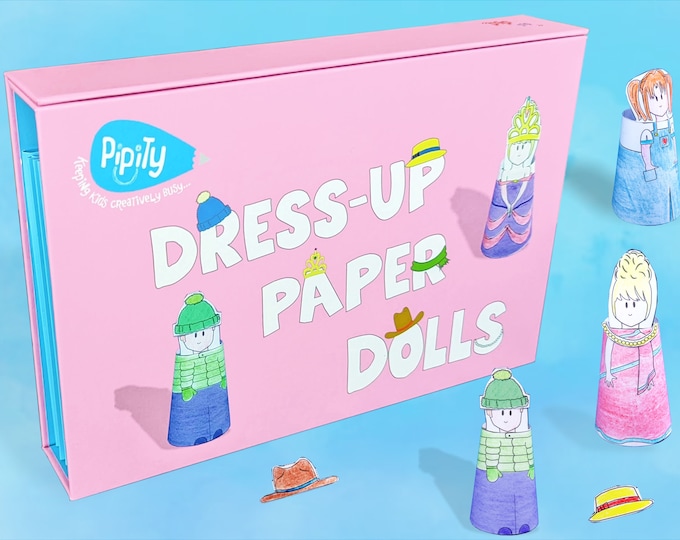 The Pipity Dress-up Paper Dolls Gift Set Folder| Presents for Girls Age ...