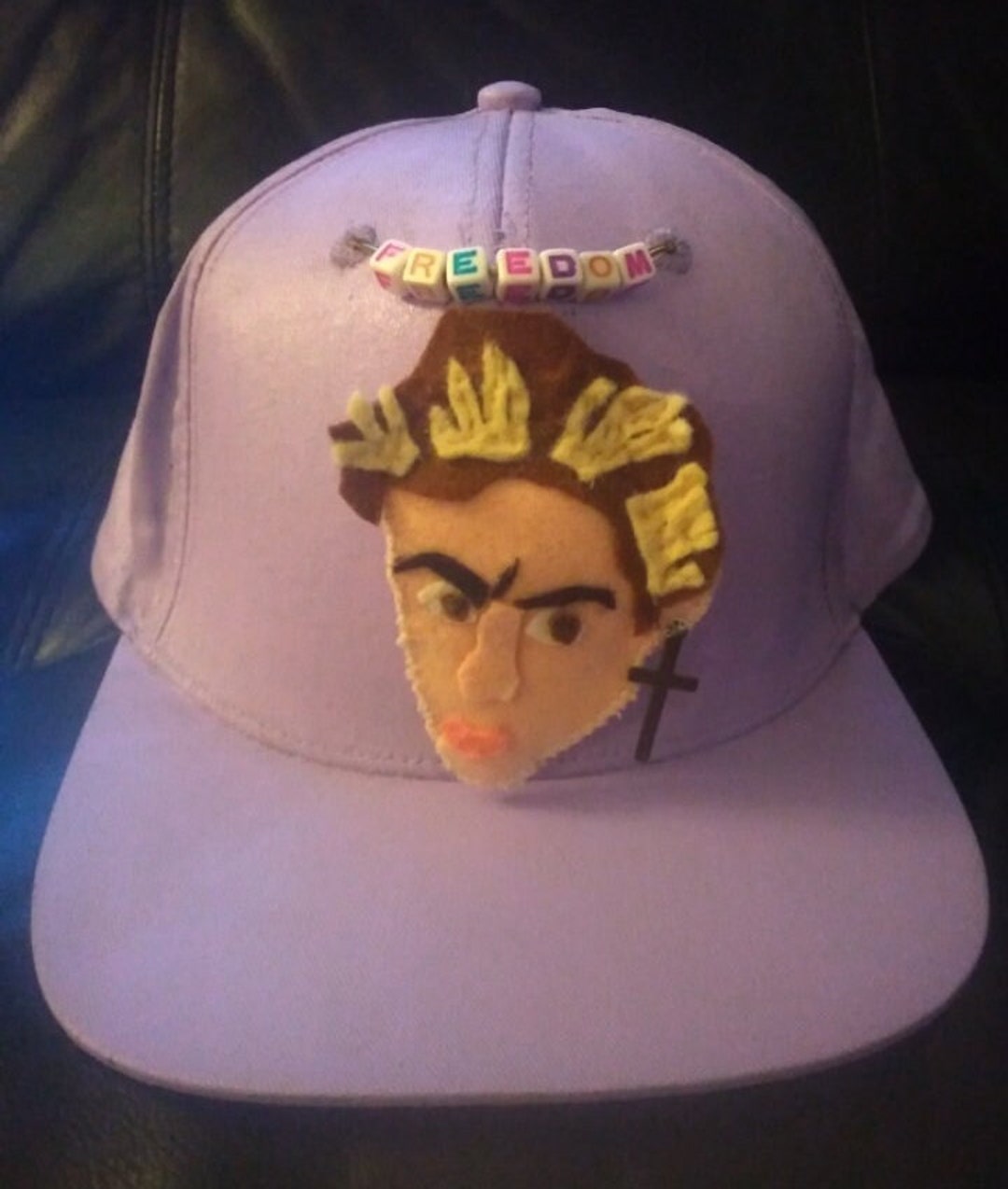George Michael, Unofficial, Pride, Hand-painted Lilac Snapback Baseball ...
