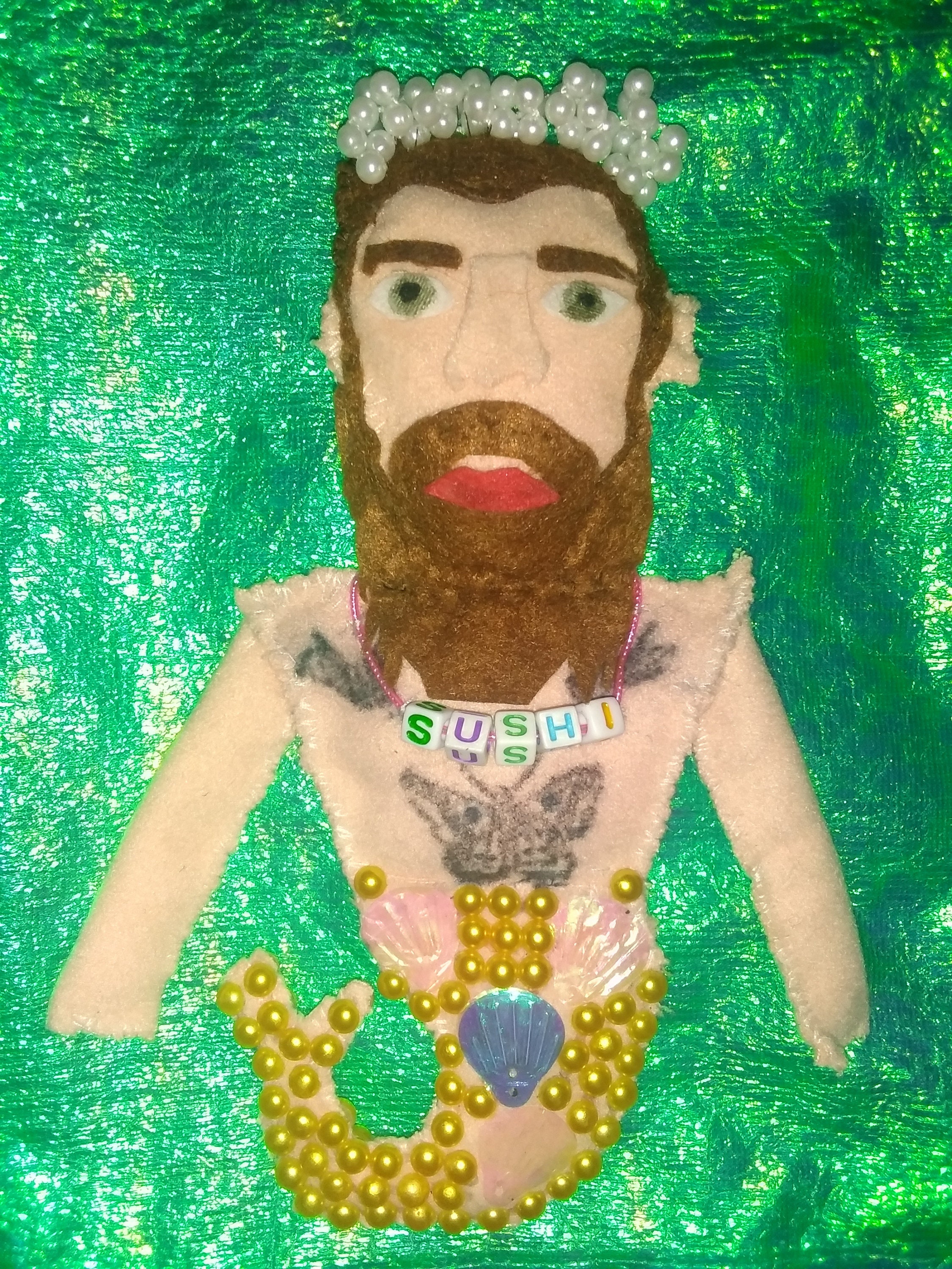 The Little Mermaid Harry Styles, Unofficial, Merman, Handmade ...