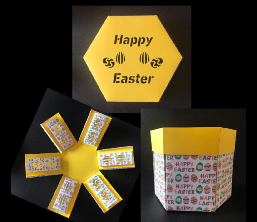 1 Empty Easter Explosion Box for Snap Bars, Eggs, Gift, Present ...