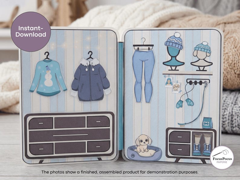 Printable Paperdoll Playbook – Winter Edition | Quiet, Screen-free Play ...