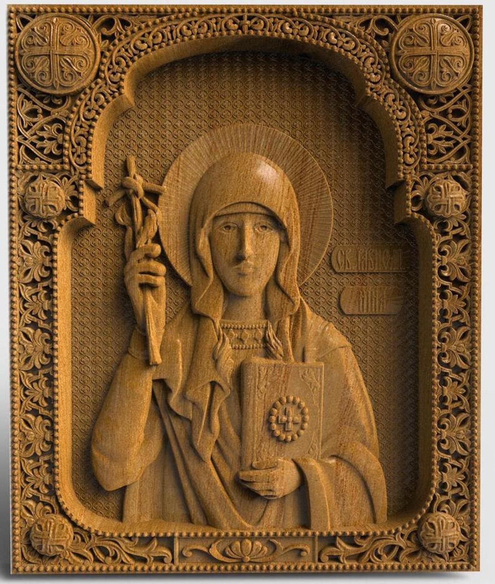 Saint Nina Wooden Carved Orthodox Icon Personalized Engraved | Etsy