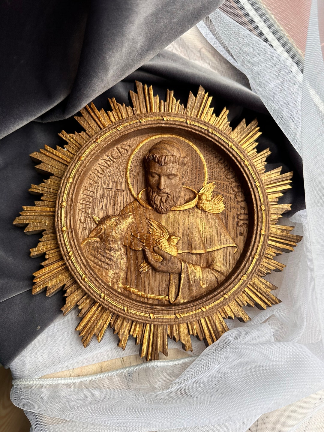 Saint Francis of Assisi Wooden Wall Plaque: Catholic Gift Personalized ...