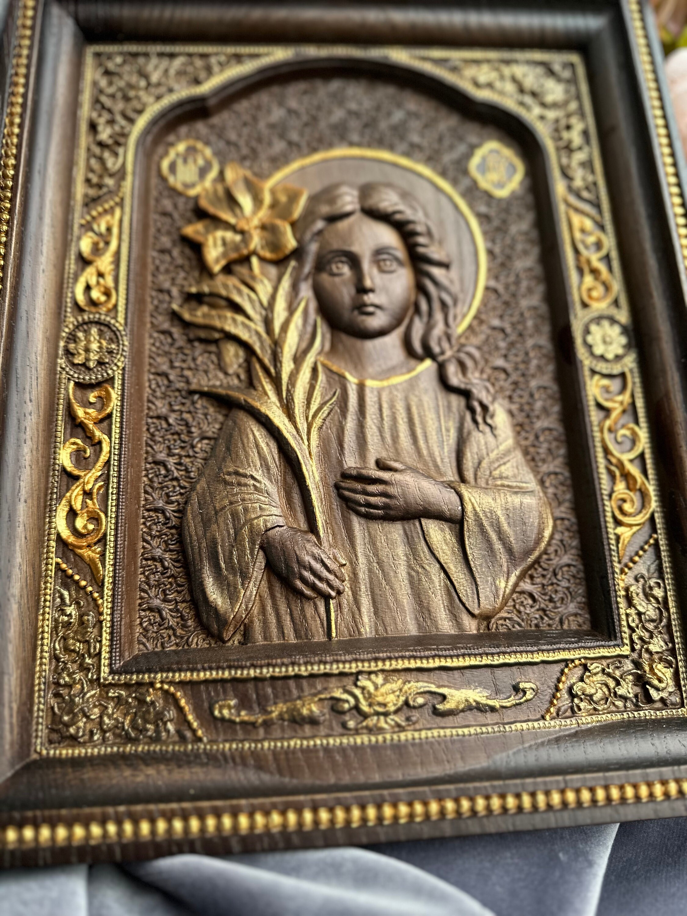 Saint Maria Goretti Wood Carving: Personalized Catholic Icon ...