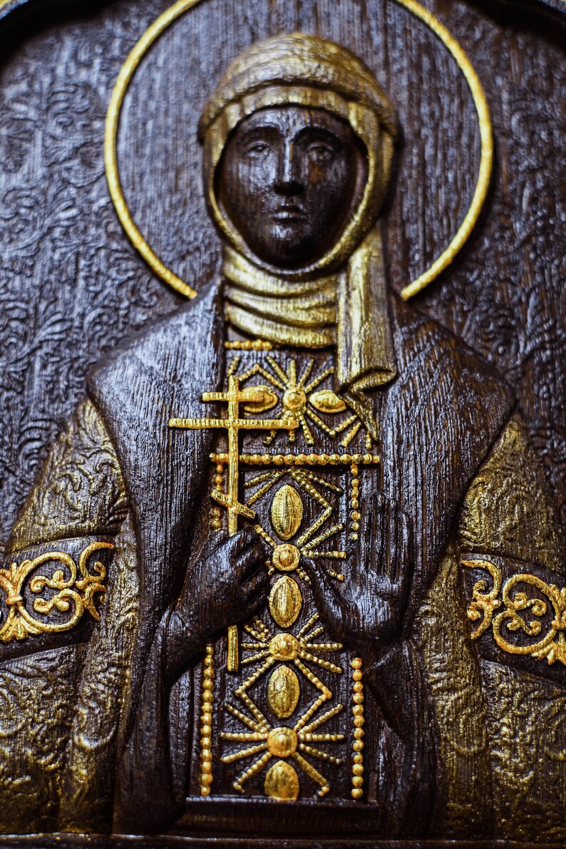 Saint Ukrainian Princess Olga Wood Carvings Orthodox Icon Saint Olga ...