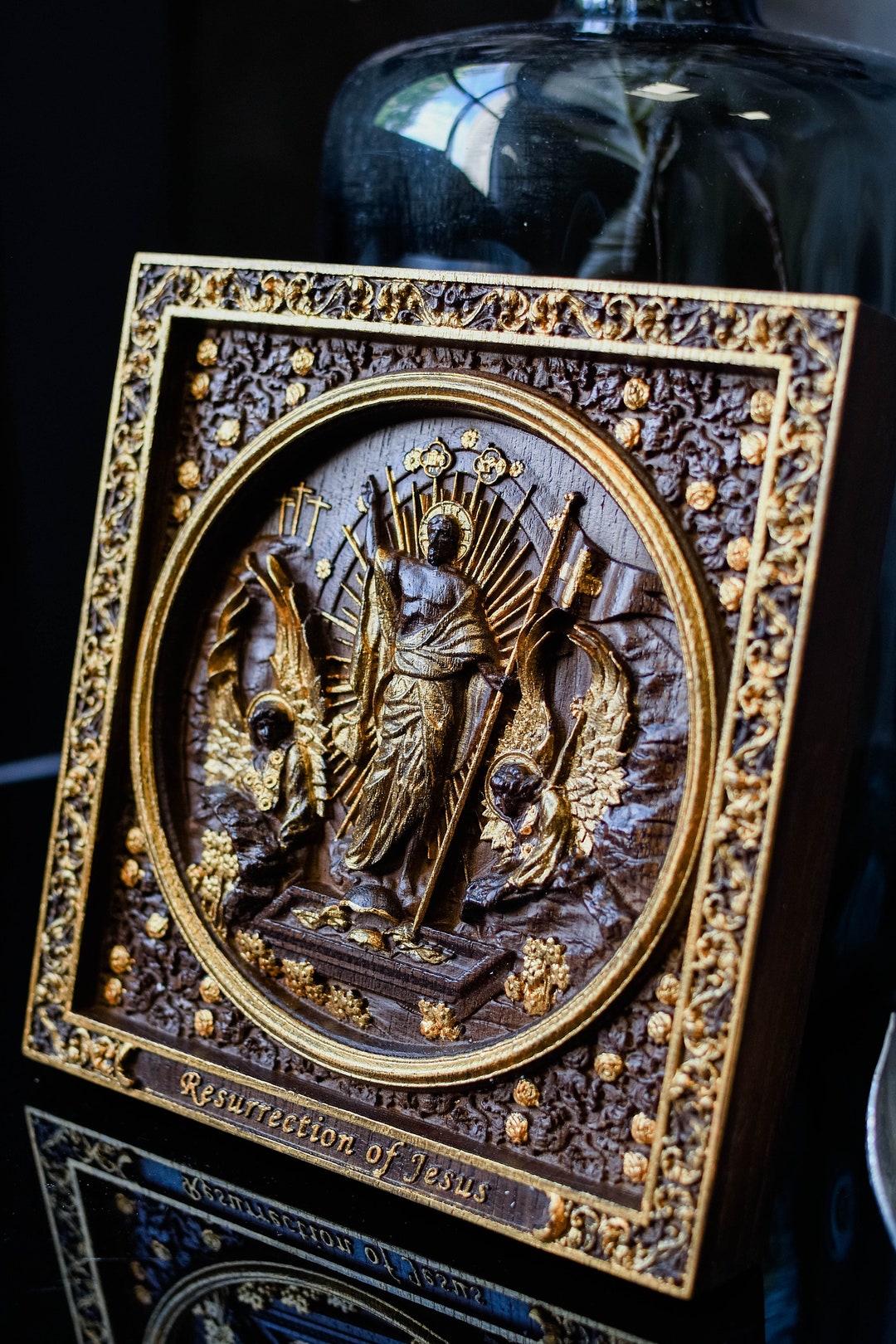 Resurrection of Christ Wood Carving: Personalized Easter Gift ...