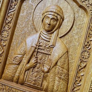 Saint Ukrainian Princess Olga Wood Carvings Orthodox Icon Saint Olga ...