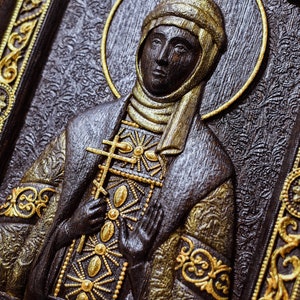 Saint Ukrainian Princess Olga Wood Carvings Orthodox Icon Saint Olga ...