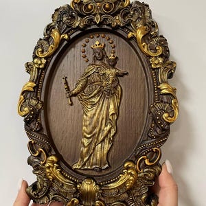 Our Lady of Victory Icon: Wooden Virgin Mary Wall Art Personalized, XS ...