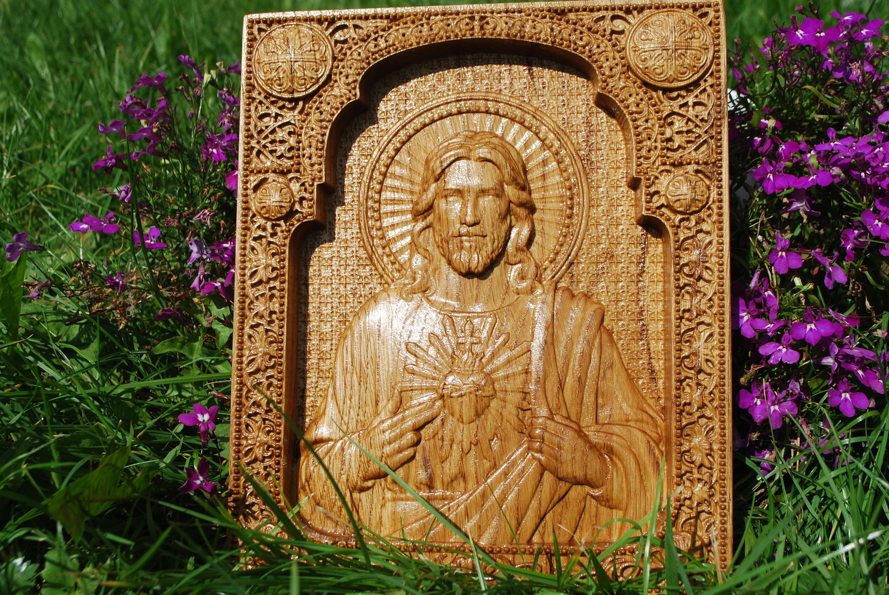 Sacred Heart of Jesus Wood Carving Religious Catholic Icons of - Etsy ...