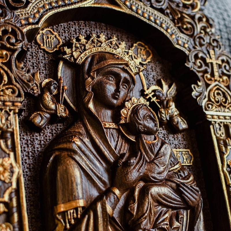 Virgin Mary Icon - Etsy