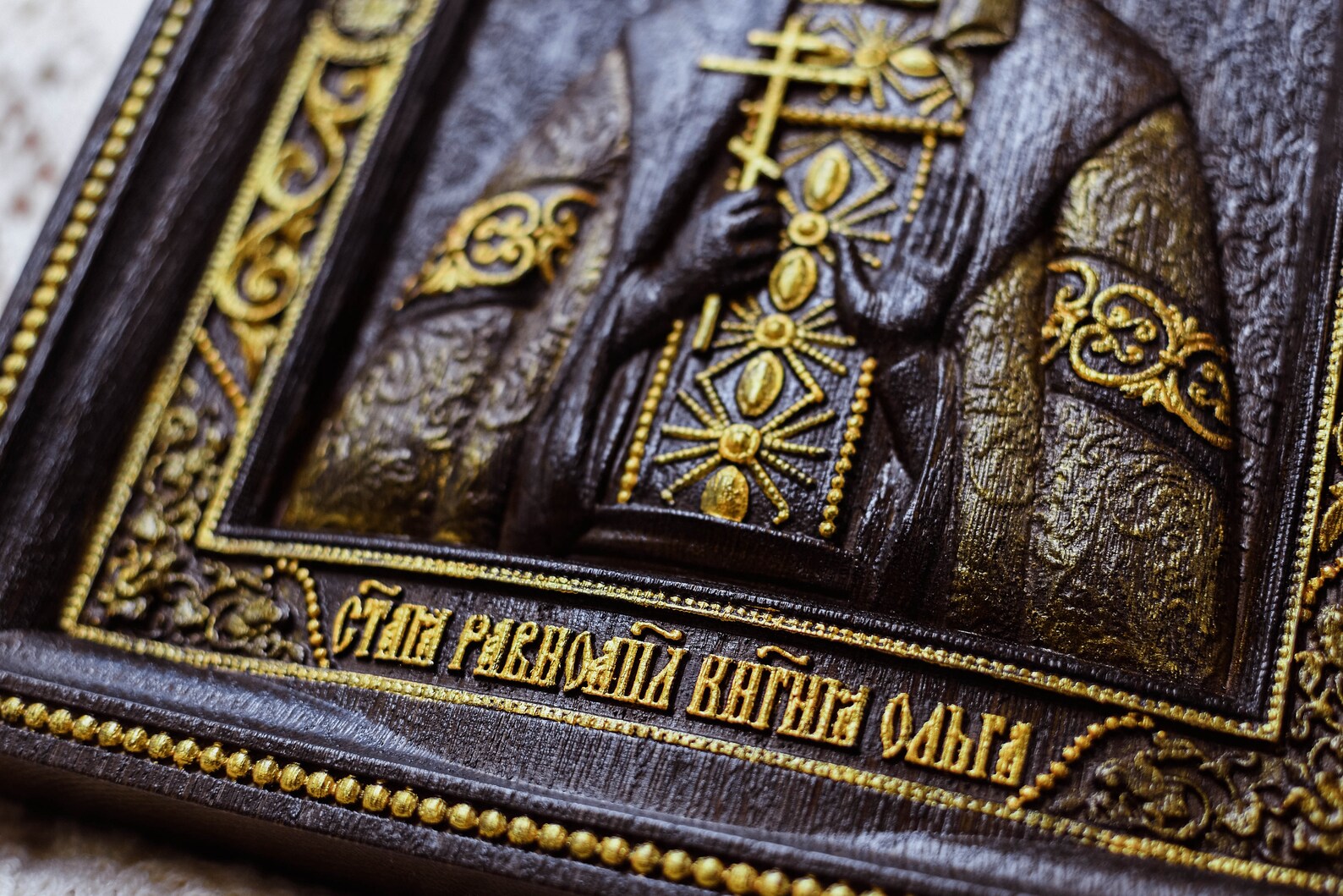 Saint Ukrainian Princess Olga Wood Carvings Orthodox Icon Saint Olga ...