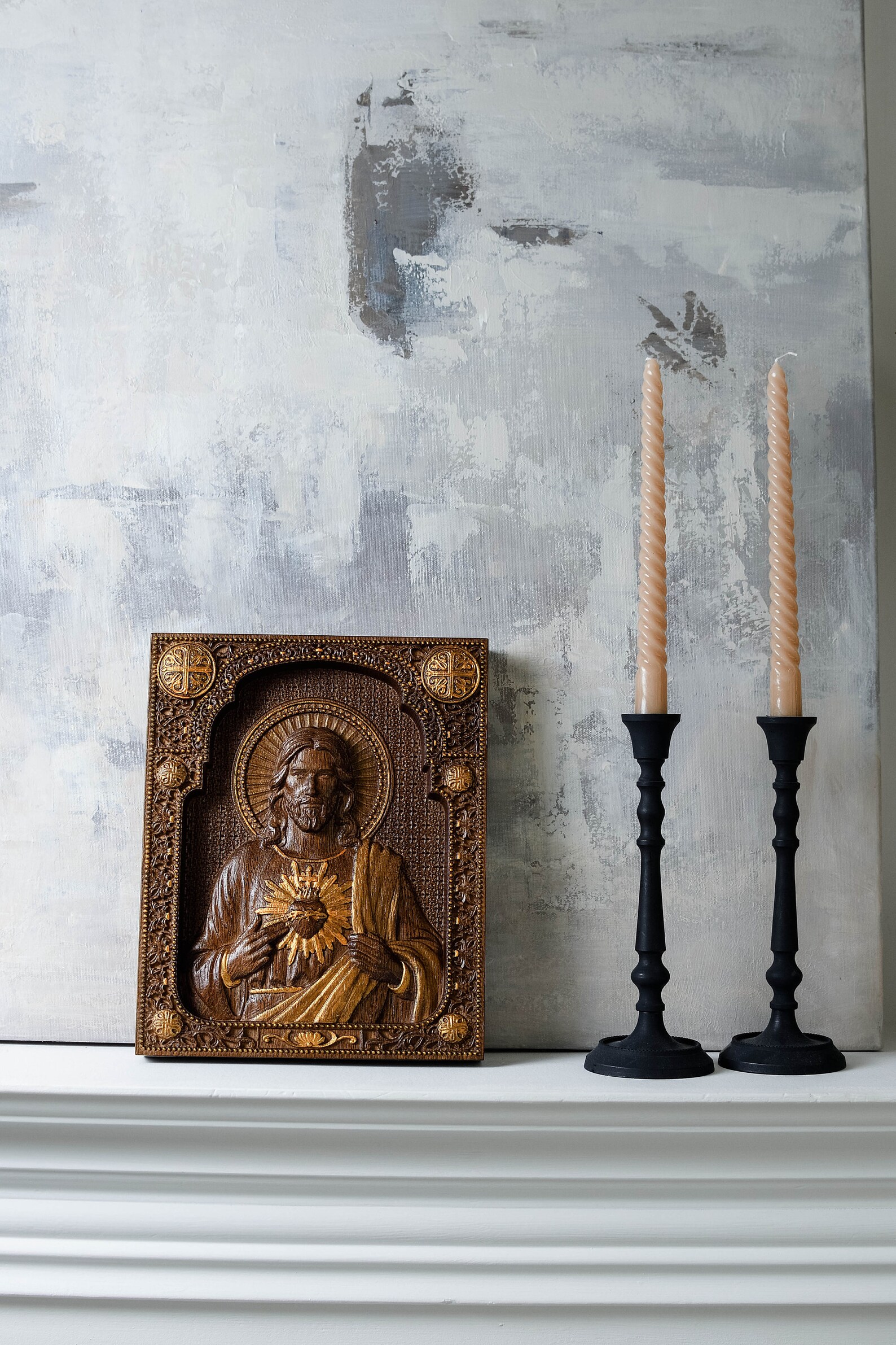 Sacred Heart of Jesus Wood Carving Religious Catholic Icons of - Etsy