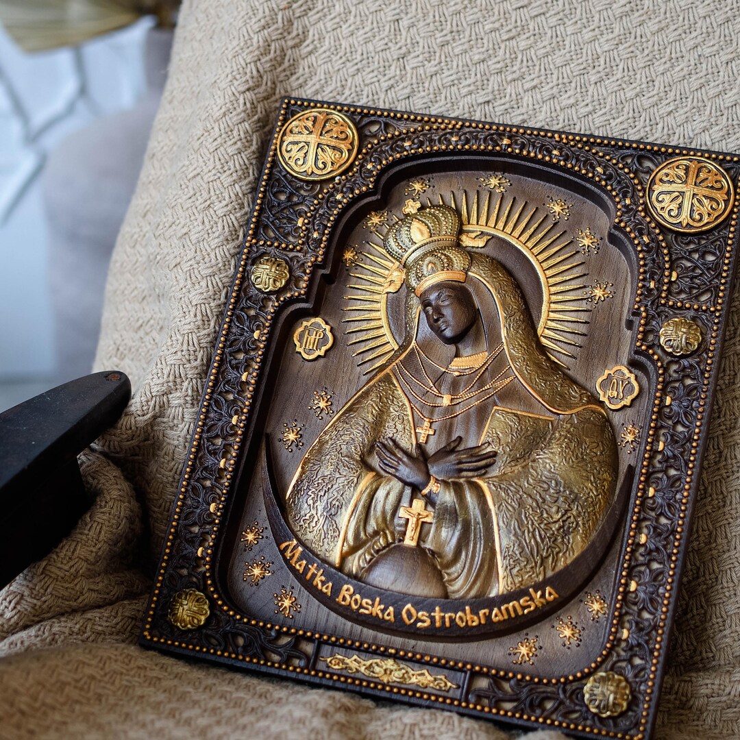Virgin Mary Wooden Wall Art - Religious Home Decor - Virgin Mary ...