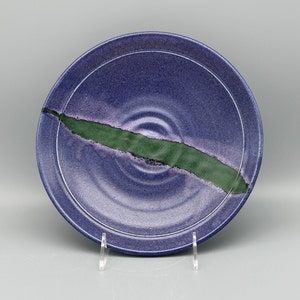 Serving/decorative Coupe-shape Plate in Eggplant Purple and Green ...