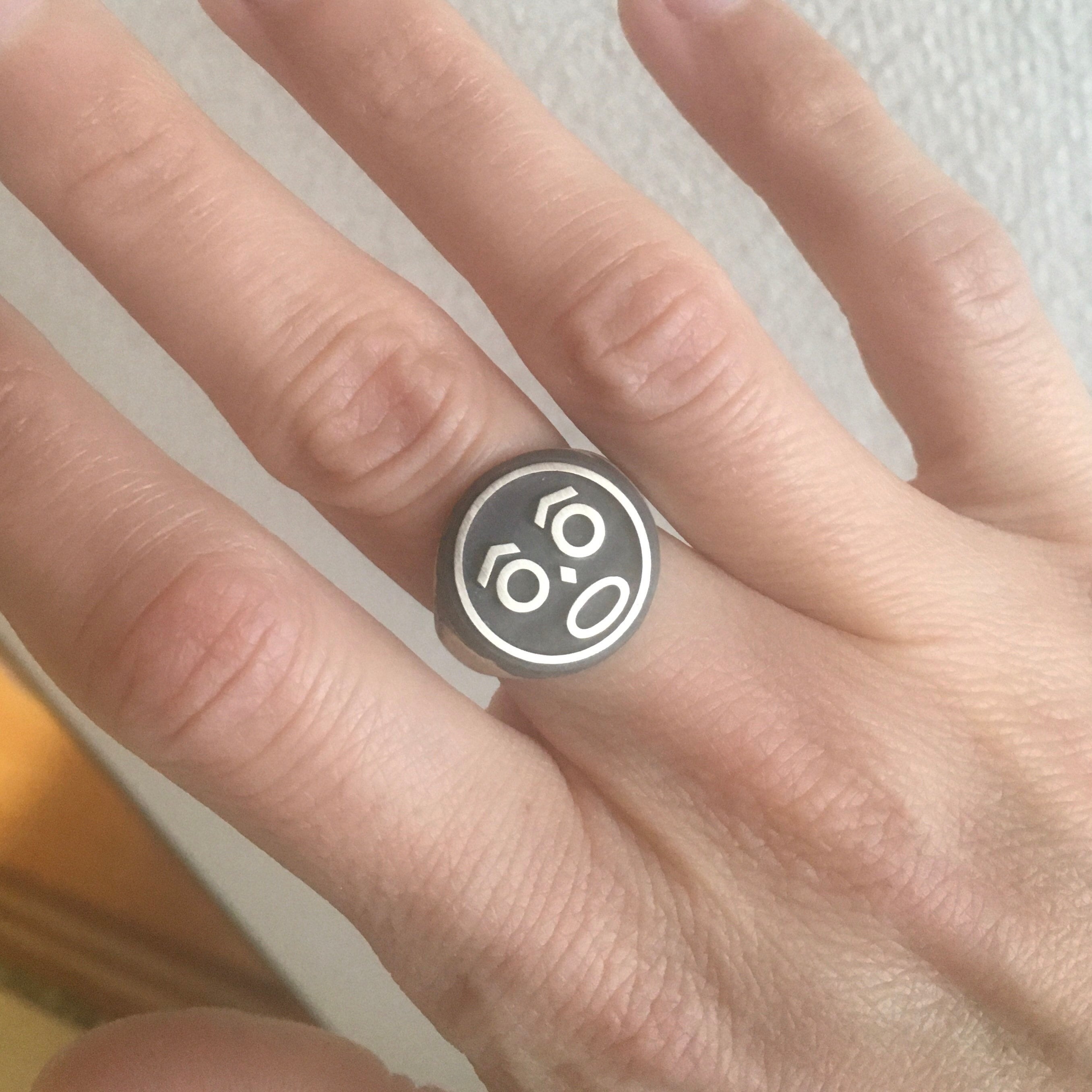 ZULU NATION Silver Ring With a Vintage Pamphlet Celebrating Hip Hop ...