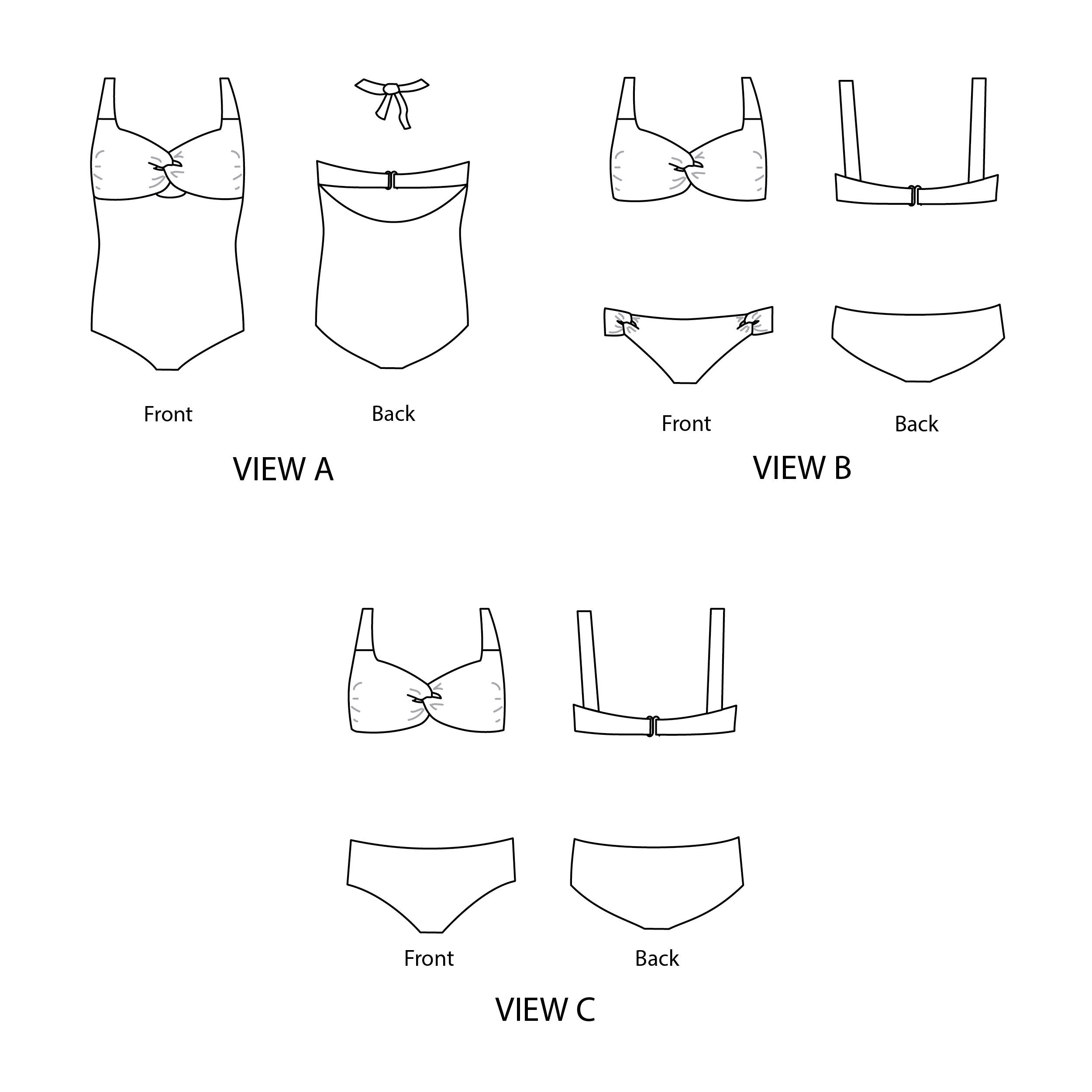 Nautilus Swimsuit & Bikini PDF Sewing Pattern - Etsy