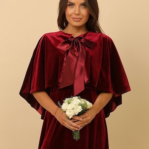 Navy Velvet Capelet Wedding Shrug Bridesmaid Shrug With Tie Ribbon ...