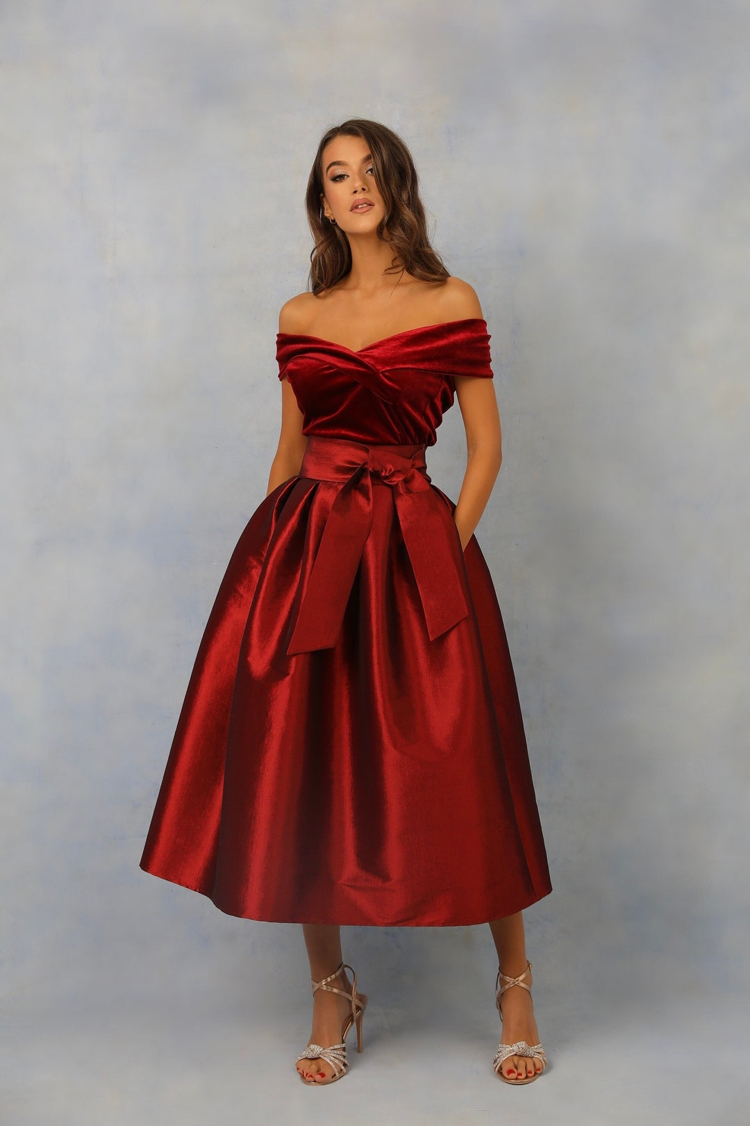 Burgundy off Shoulder Top, Velvet Blouse, Velvet Top, Women Blouse ...