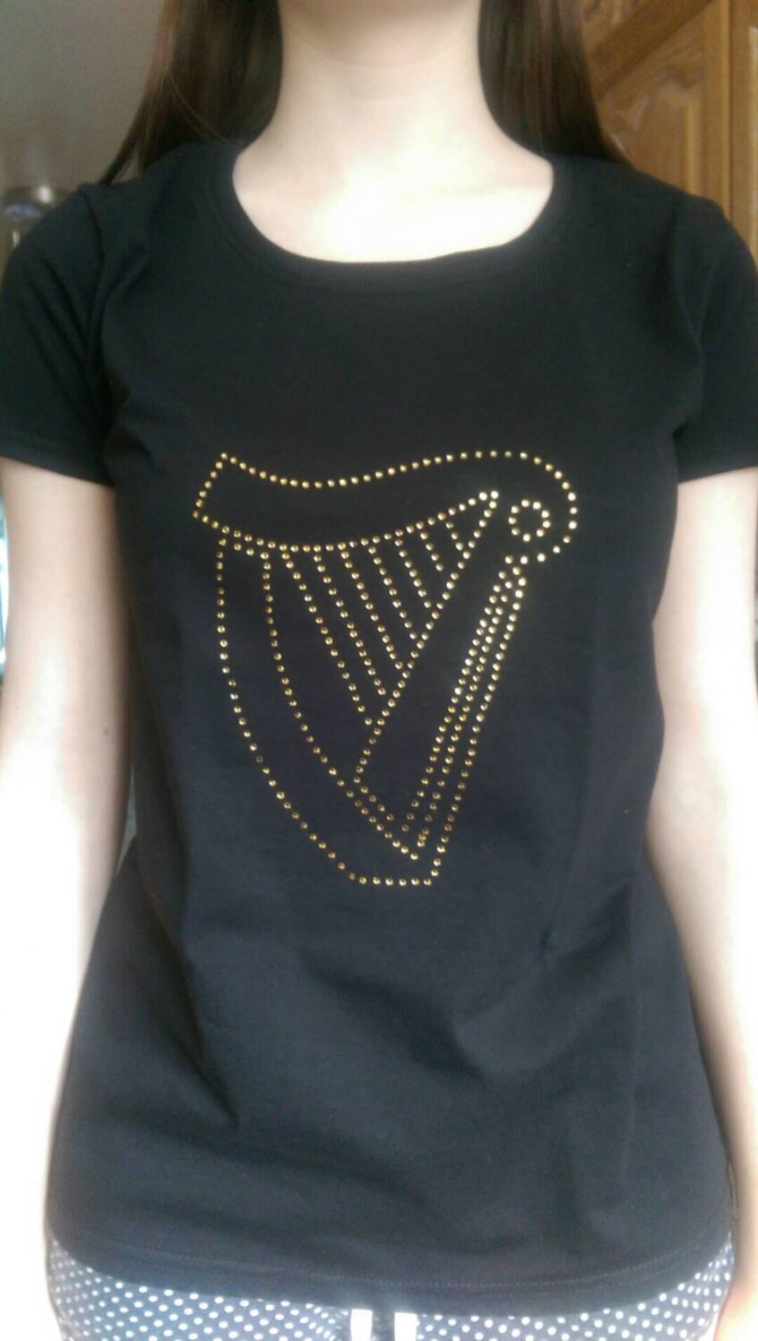 Irish Harp Design in Rhinestones - Etsy