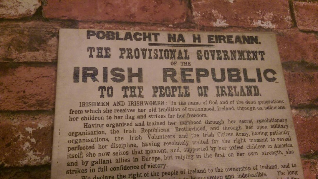 Irish Proclamation Reproduction Printed on Canvas and Mounted - Etsy