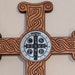Wooden Wall Crosses With Croatian Pleter and St Benedict Center - Etsy