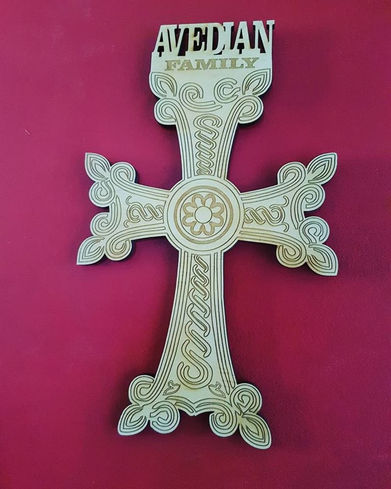 Personalised Armenian wall cross Armenian cross Khachkar | Etsy