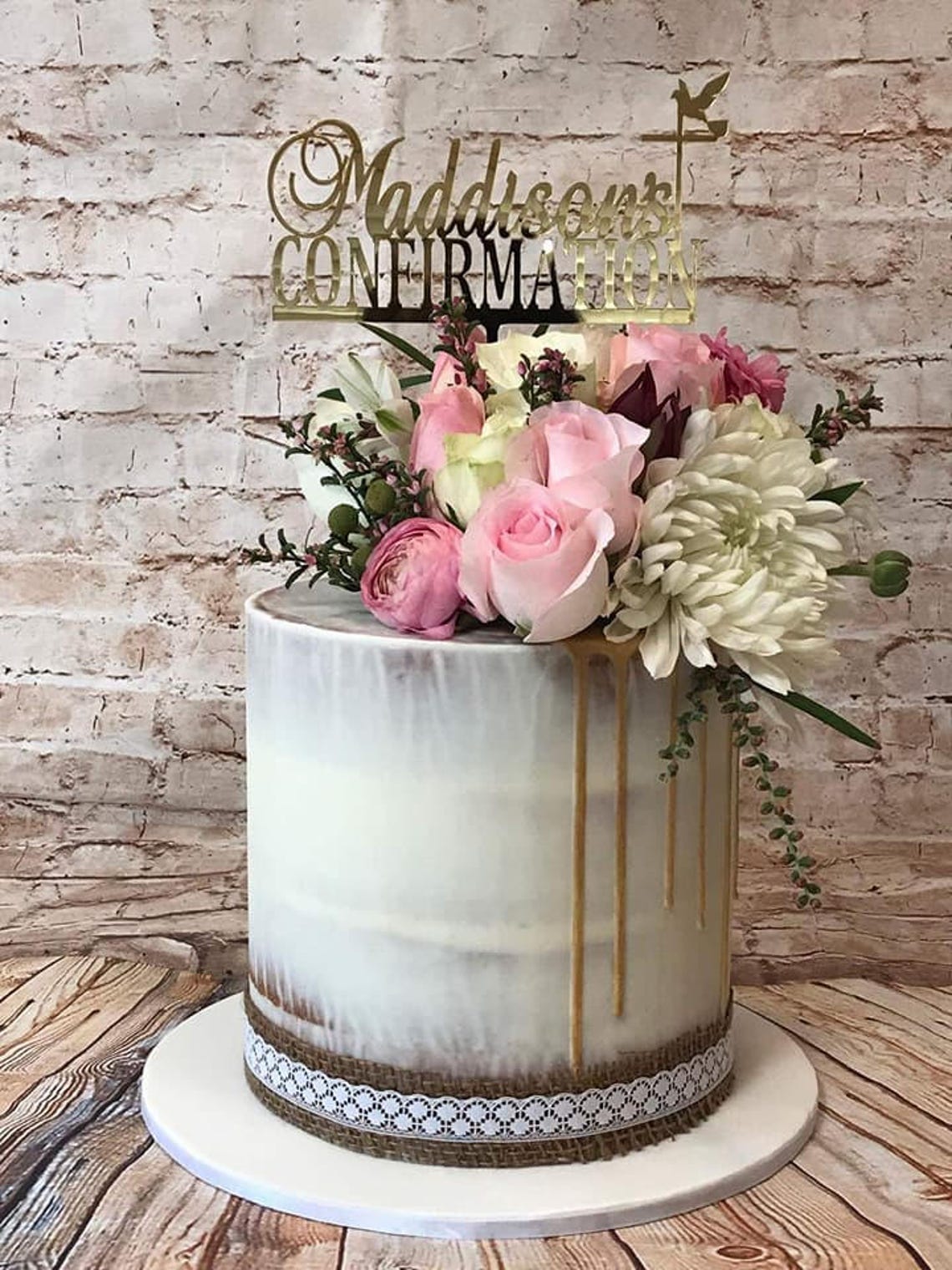 Religious cake topper acrylic cake topper for christening | Etsy