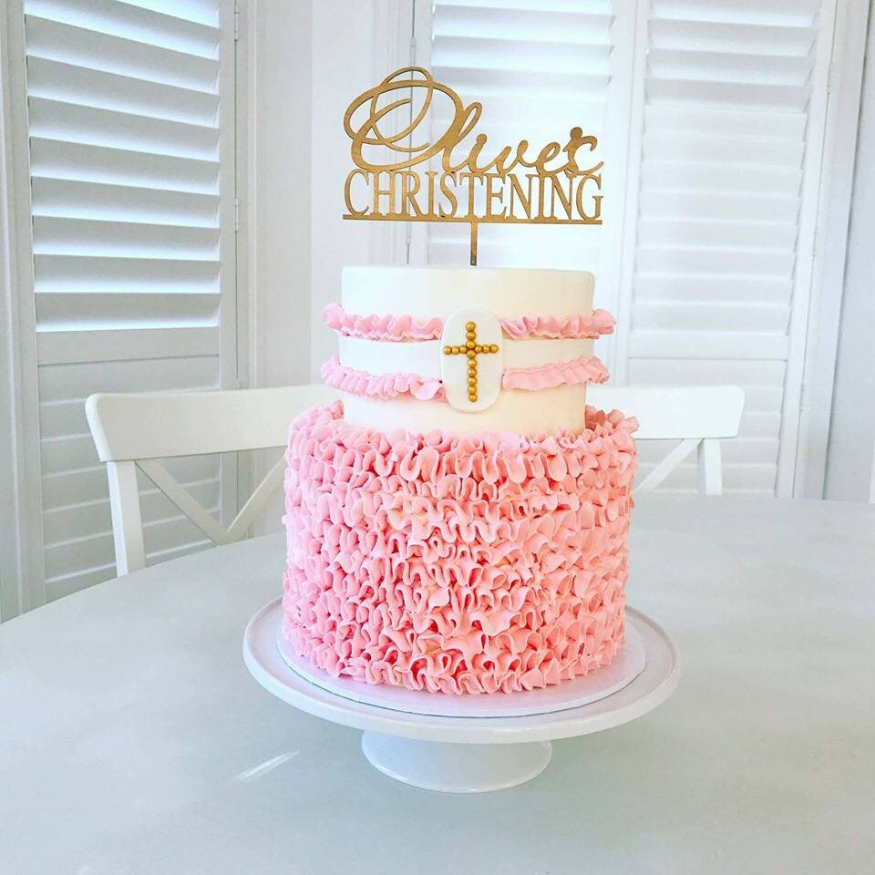 Religious Cake Topper, Wooden Cake Topper for Christening Baptism ...