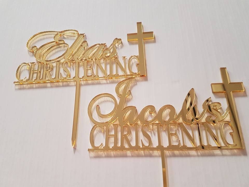 Religious cake topper acrylic cake topper for christening | Etsy