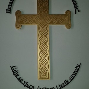 Wooden Wall Crosses With Croatian Pleter and St Benedict Center - Etsy
