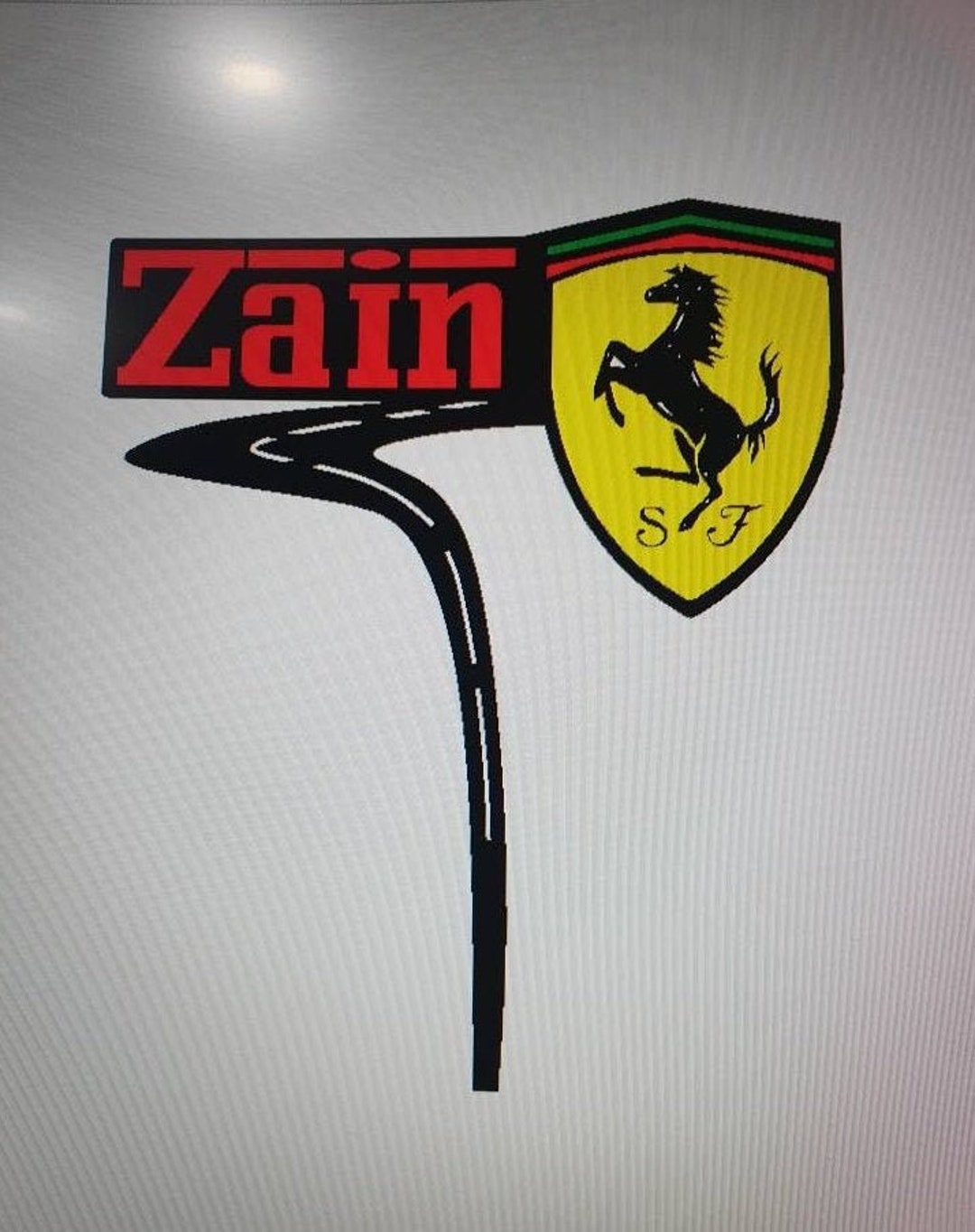 Ferrari Themed Cake Personalised Cake Topper Custom Made - Etsy