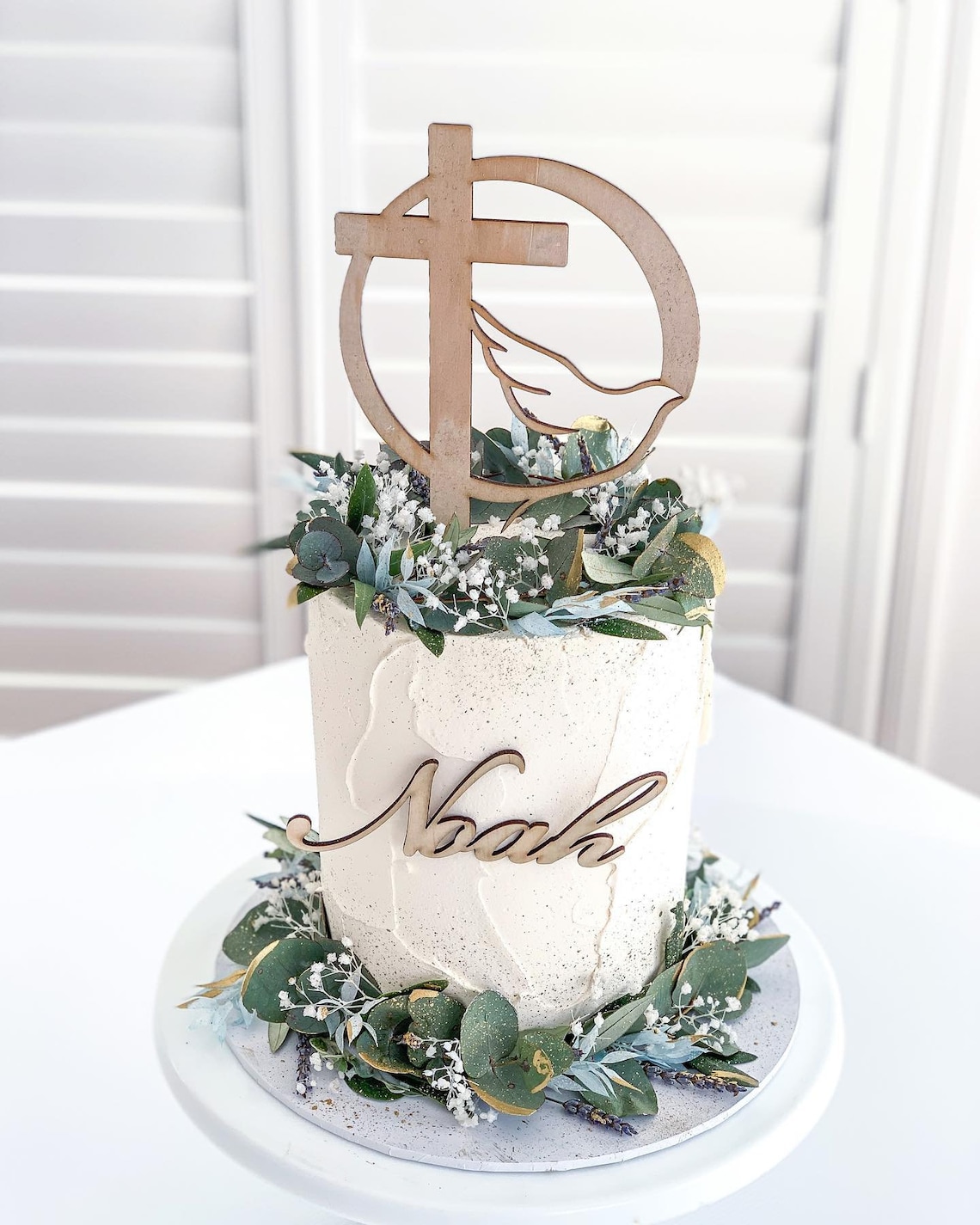 Confirmation Cake Topper Combined With the Child's Name Holy Spirit ...