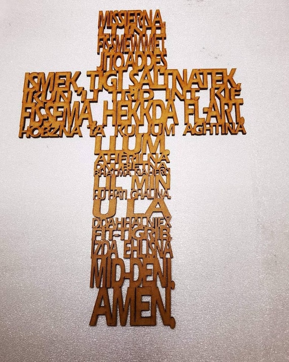 Pater Noster Missierna Our Father Prayer in Maltese Wooden | Etsy
