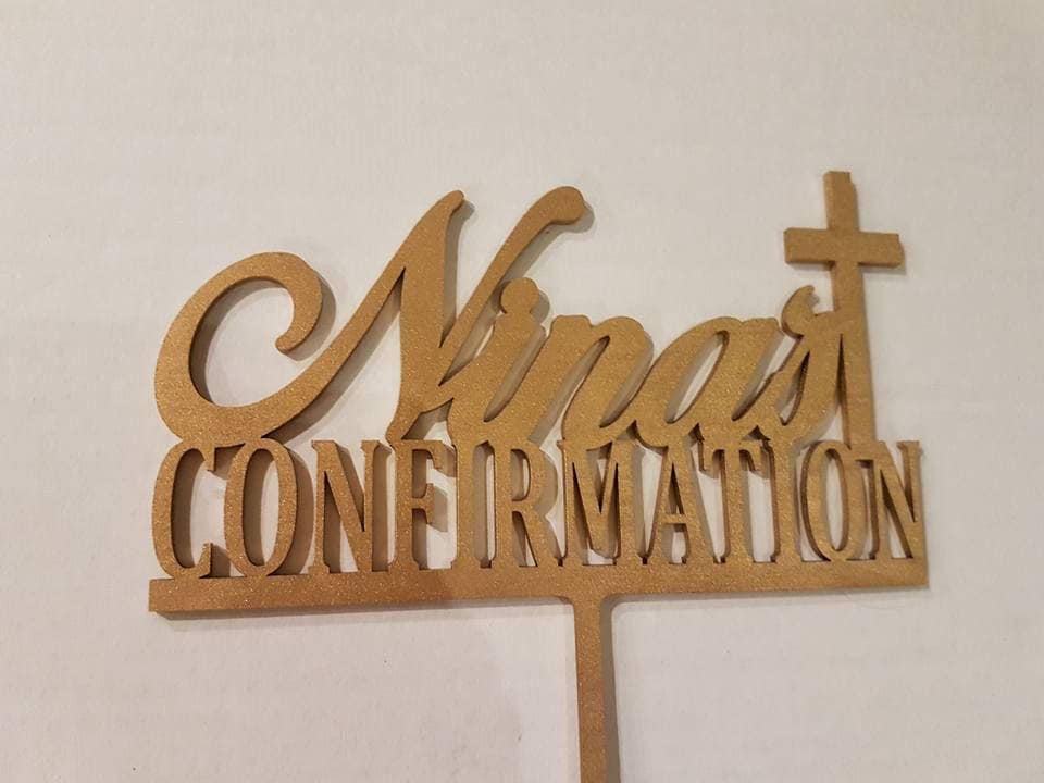 Religious Cake Topper Wooden Cake Topper for Christening - Etsy