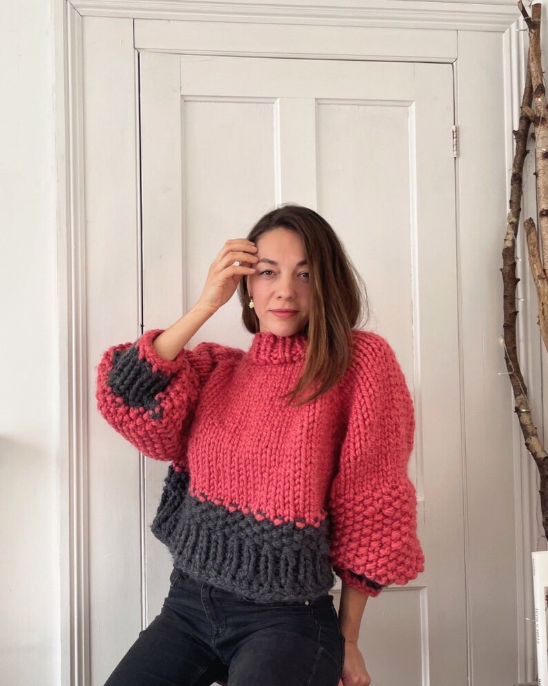 Chunky Knit Wool Jumper. Cute Alpaca Sweater. Slow Fashion Outfit. Gift ...