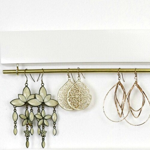 Wall Mounted Earring Organizer Earring Holder Jewelry - Etsy