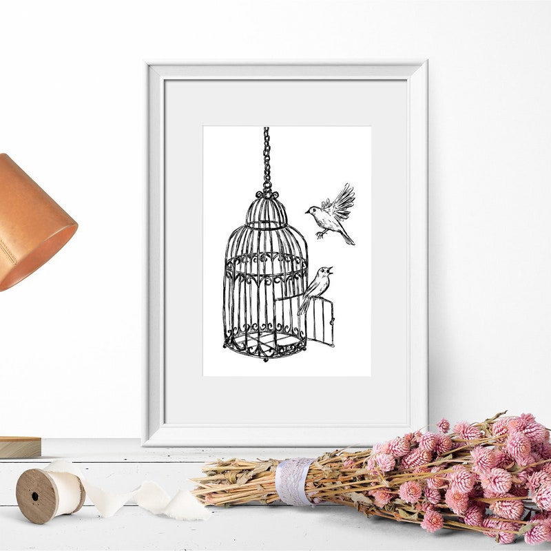Bird Cage Print - Etsy