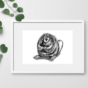 Beaver Printable, Cute Beaver Poster, Kids Room Decor, Nursery Decor ...